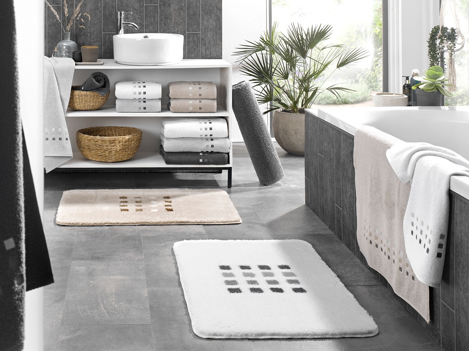 Badematte aus Polyacryl in weiß, 50 x 60 cm | Möbel Kempf